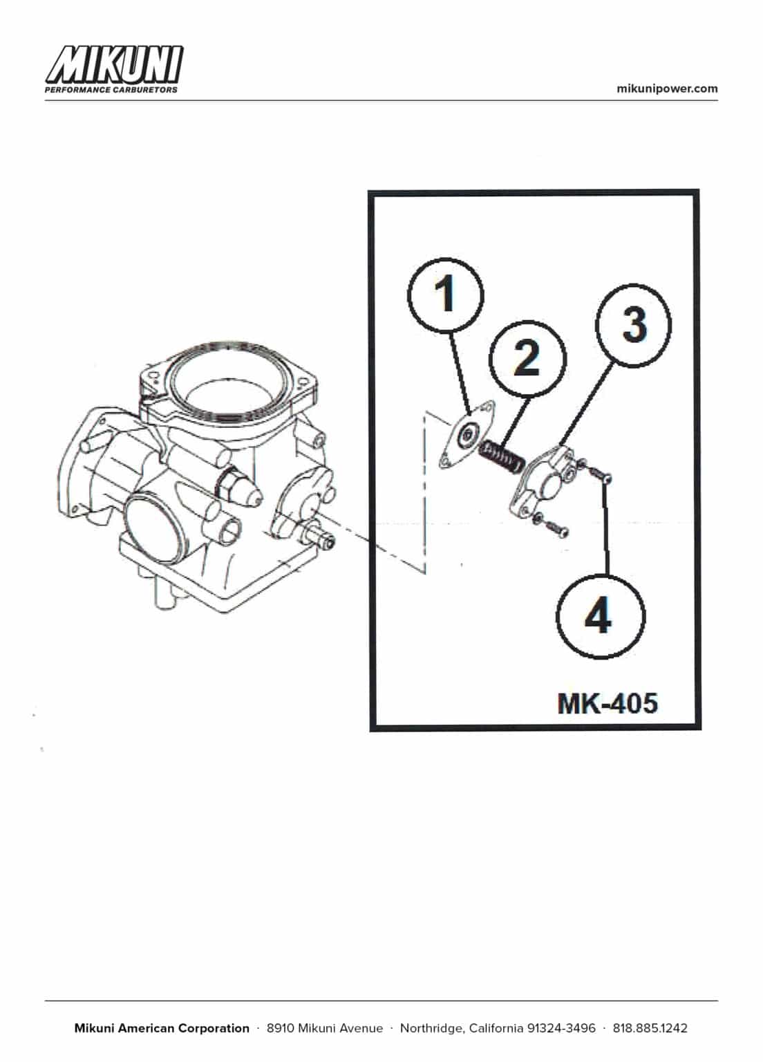 Mikuni Carburetor Air Cutoff Valve Kit for Various Yamaha, Suzuki, BRP ...